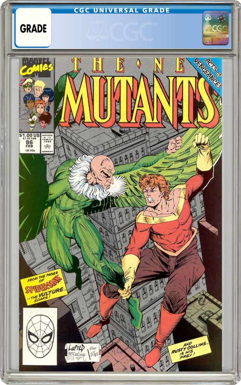 Marvel New Mutants (1983 1st Series) #86 Comic Book CGC Graded - MX