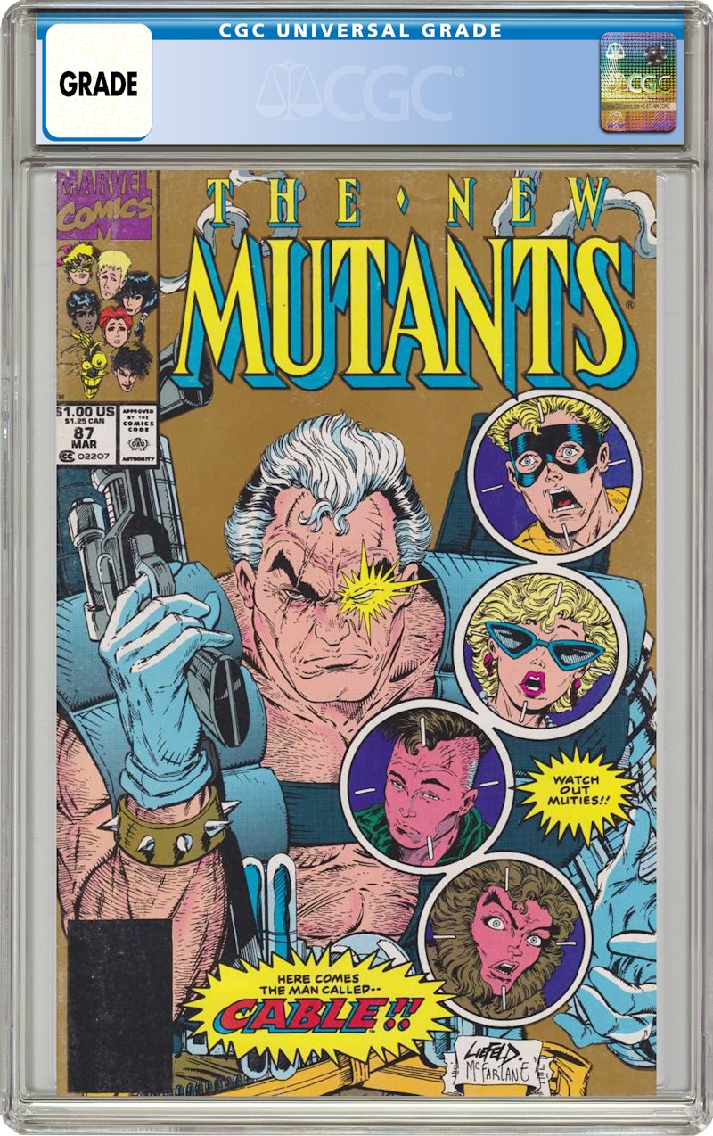 Marvel New Mutants #87 Second Printing Gold Cover Comic Book CGC Graded ...