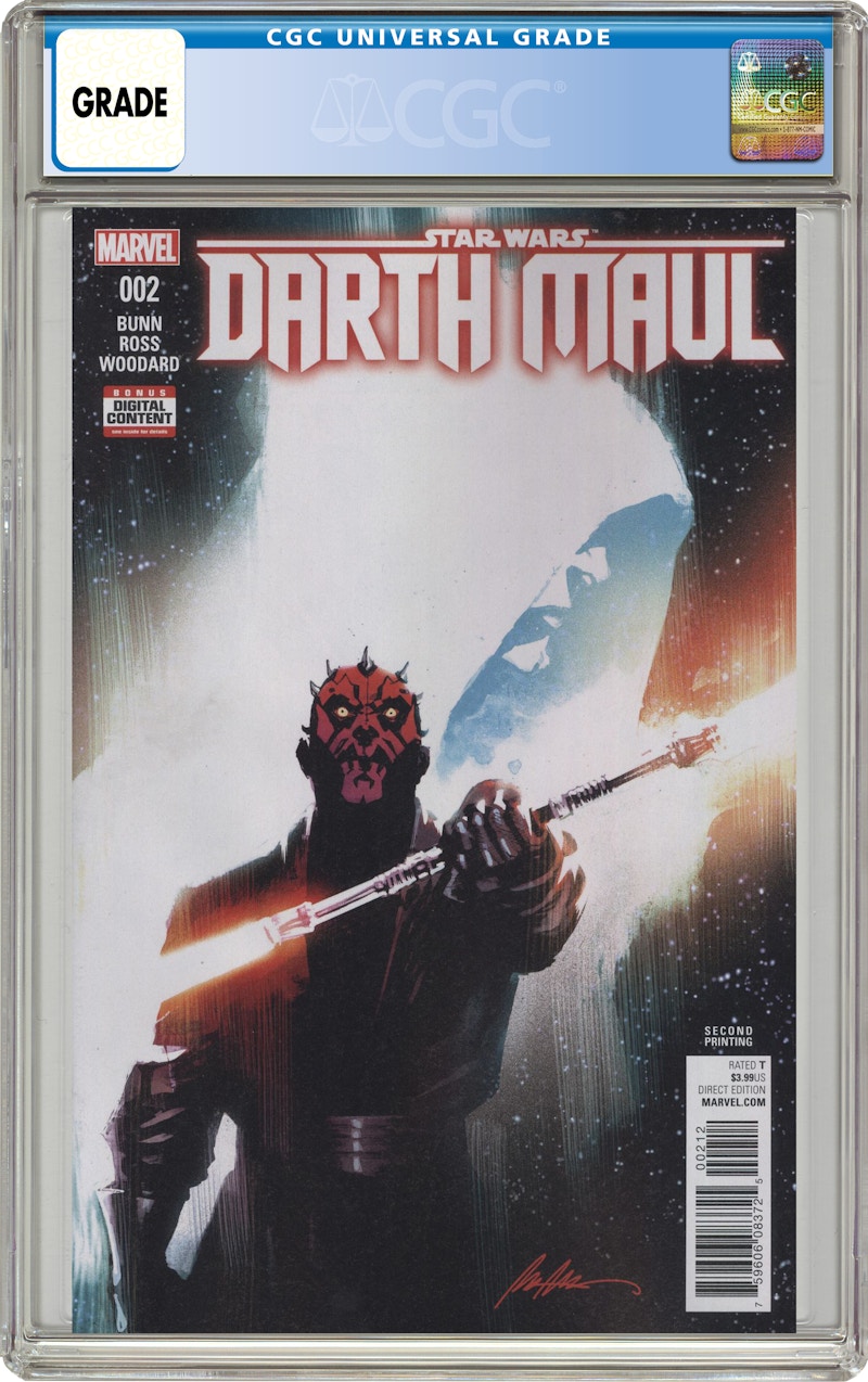 Marvel Star Wars Darth Maul (2017 Marvel) #2D Comic Book CGC Graded - US