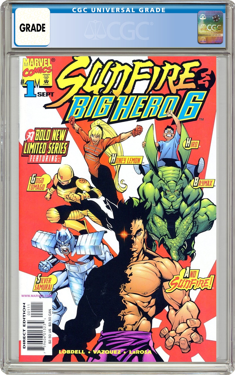 Marvel Sunfire and Big Hero Six (1998) #1 Comic Book CGC Graded - GB
