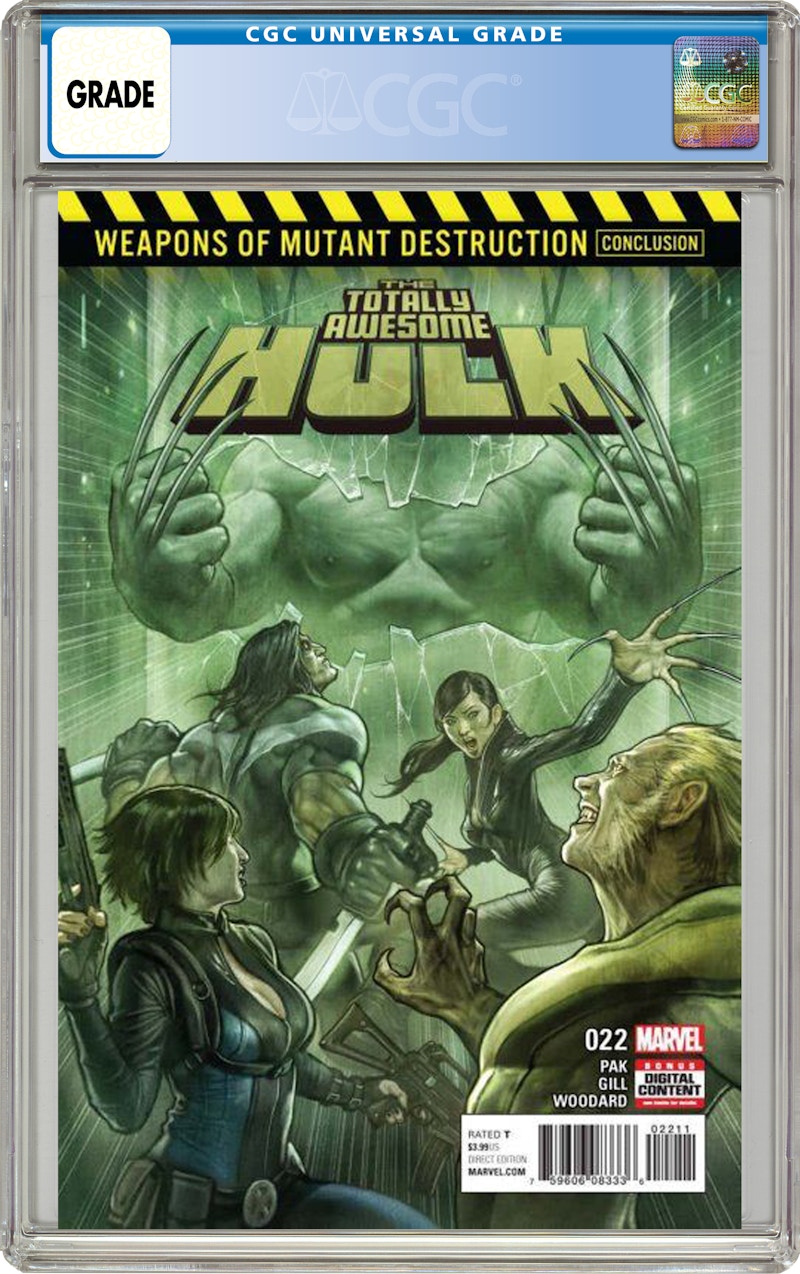 Marvel Totally Awesome Hulk #22 Comic Book CGC Graded - US
