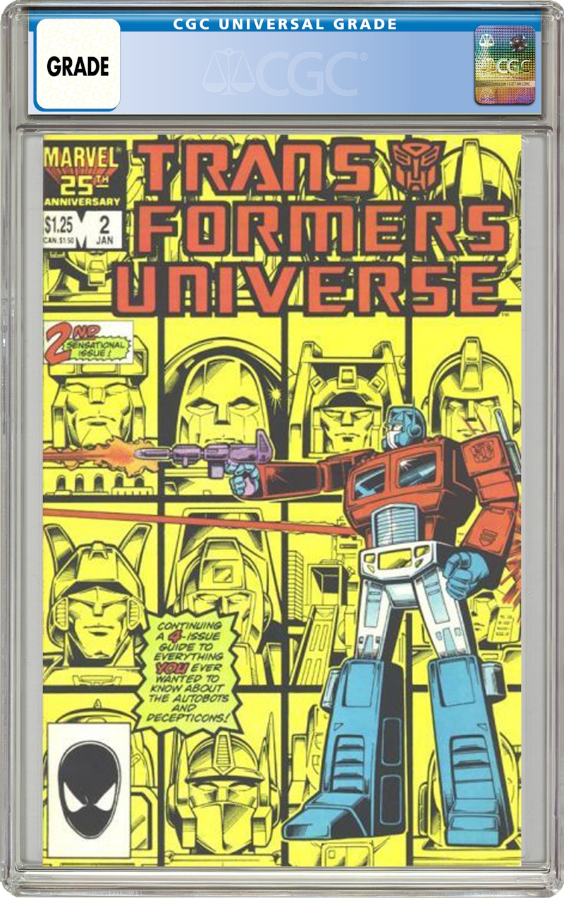 Marvel Transformers Universe (1986) #2 Comic Book CGC Graded - US
