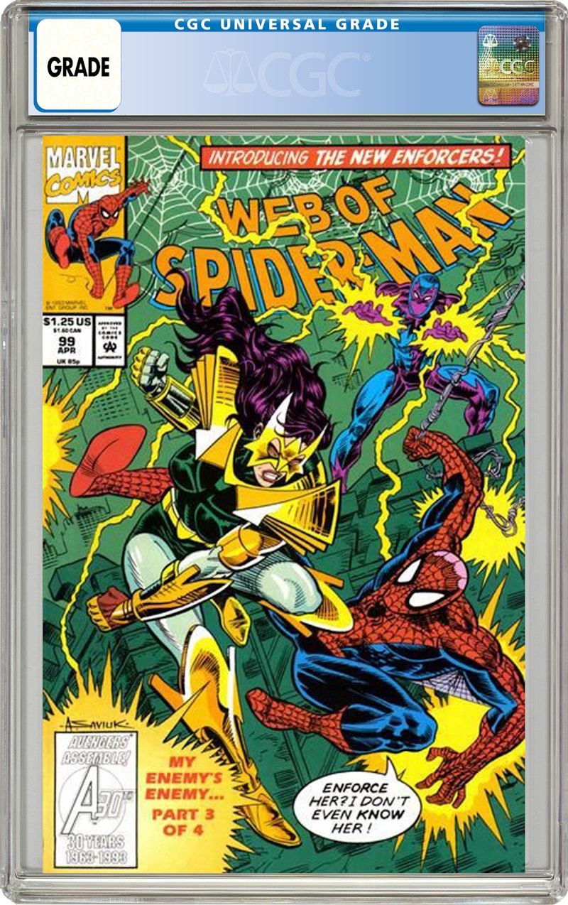 Marvel Web of Spider-Man (1985 1st Series) #99 Comic Book CGC Graded - MX