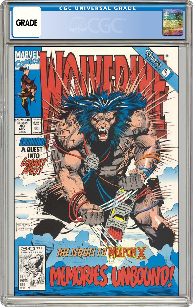 Marvel Wolverine (1988 1st Series) #48 Comic Book CGC Graded - US