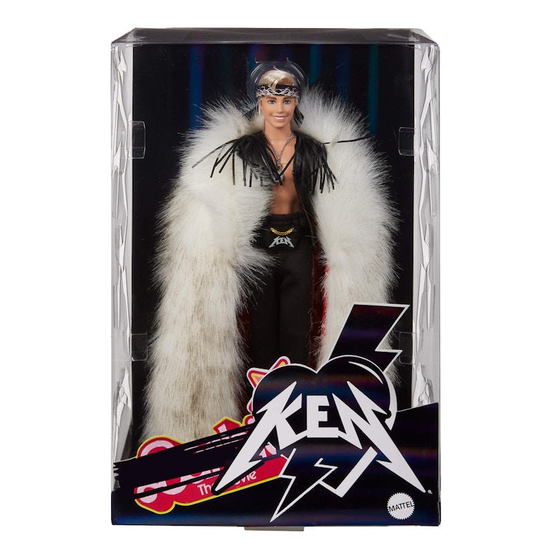 Mattel Barbie Signature Ken in Faux Fur Coat and Black Fringe Vest Doll ...