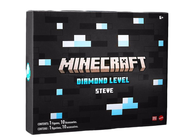 Mattel Minecraft Diamond Level Steve 2022 SDCC Exclusive Action Figure ...