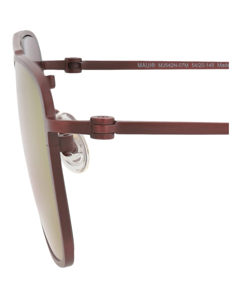 Maui Jim Aviator-Frame Titanium Sunglasses Burgundy Burgundy Sunrise ...