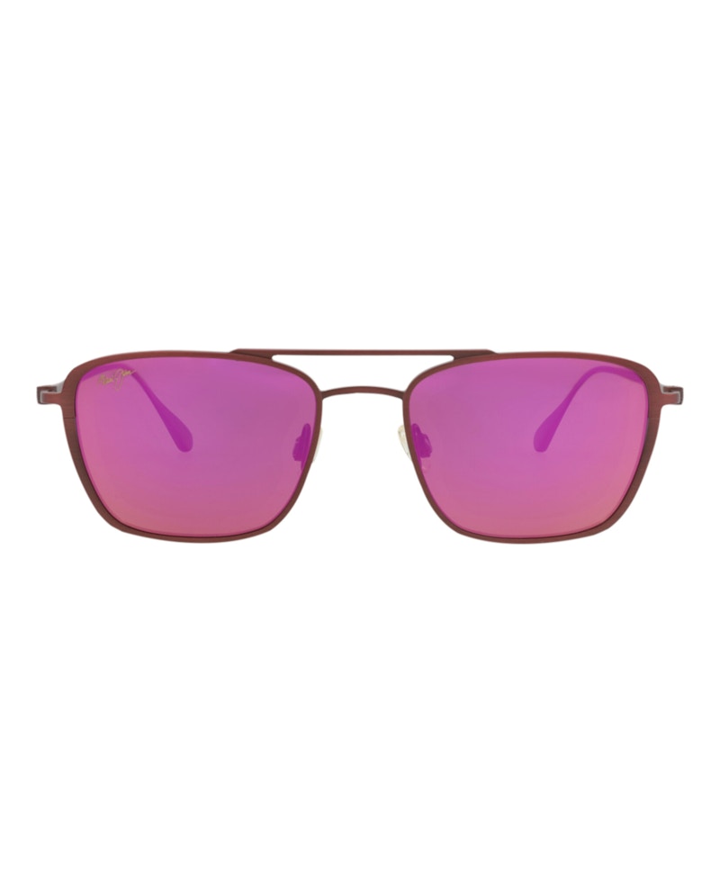 Maui Jim Aviator-Frame Titanium Sunglasses Burgundy Burgundy Sunrise ...