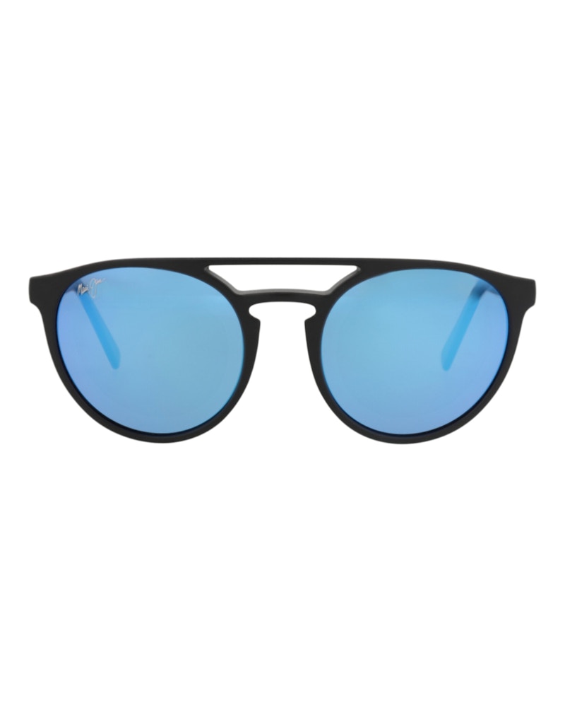 Maui Jim Round-Frame Injection Sunglasses Black Black Blue (B781-2M) in ...