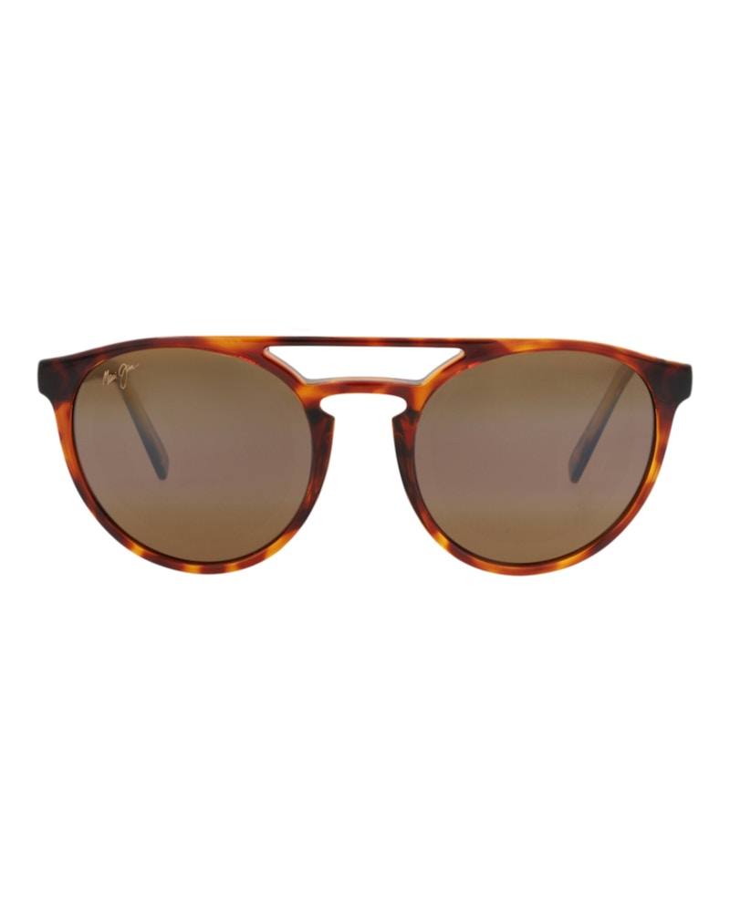 Maui Jim Round-Frame Injection Sunglasses Tortoise Tortoise Bronze ...