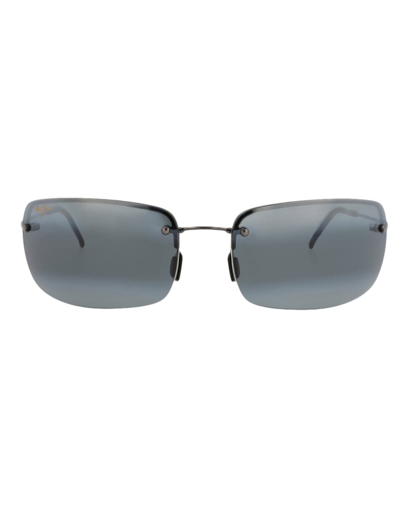 Maui Jim Square-Frame Titanium Alloy Sunglasses Gunmetal Gunmetal Grey ...