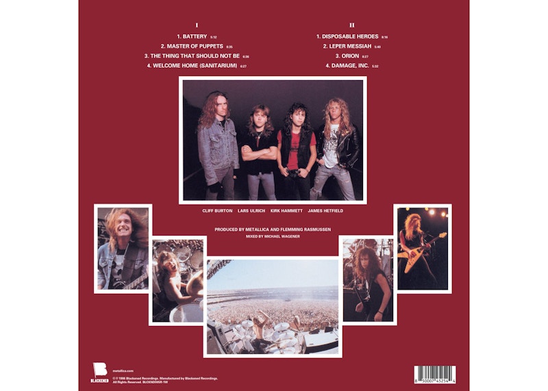 Metallica Master Of Puppets Walmart Exclusive LP Vinyl Red - US