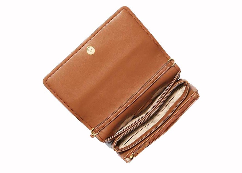 Michael Kors Lage Accordian Flap Crossbody Luggage in Leather with Gold ...