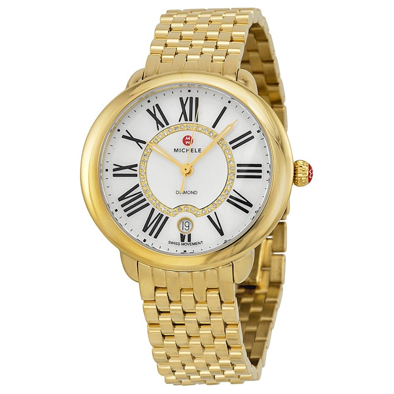 Michele Serein Mid MWW21B000017 34mm in Steel/Yellow Gold - KR