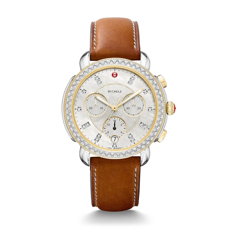 Michele Sidney Diamond Two-Tone MWW30A000006 38 mm in Steel/Yellow Gold ...