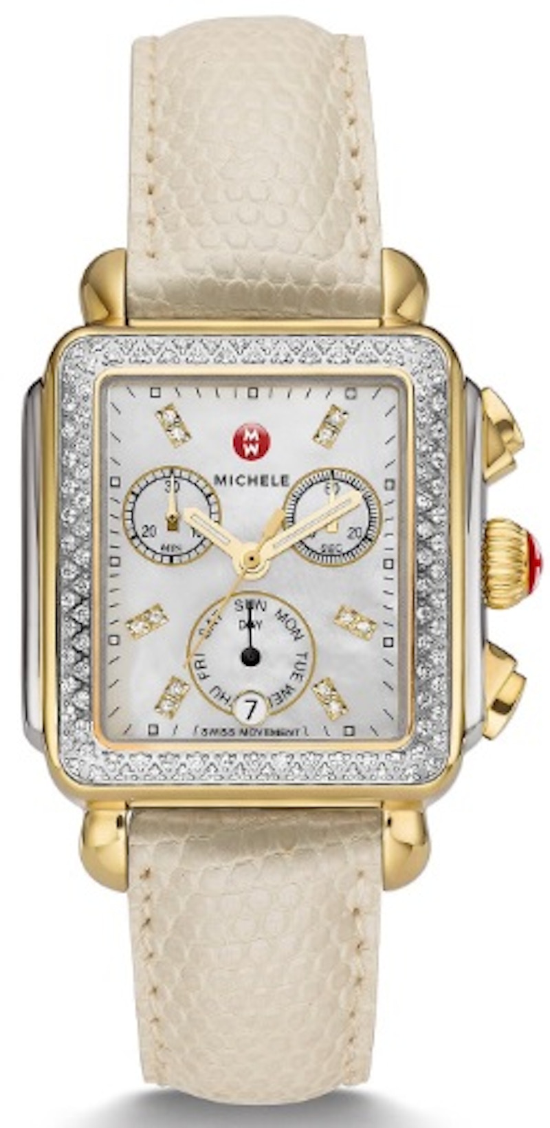 Michele Signature Deco MWW06P000289 35mm in Steel/Yellow Gold - US