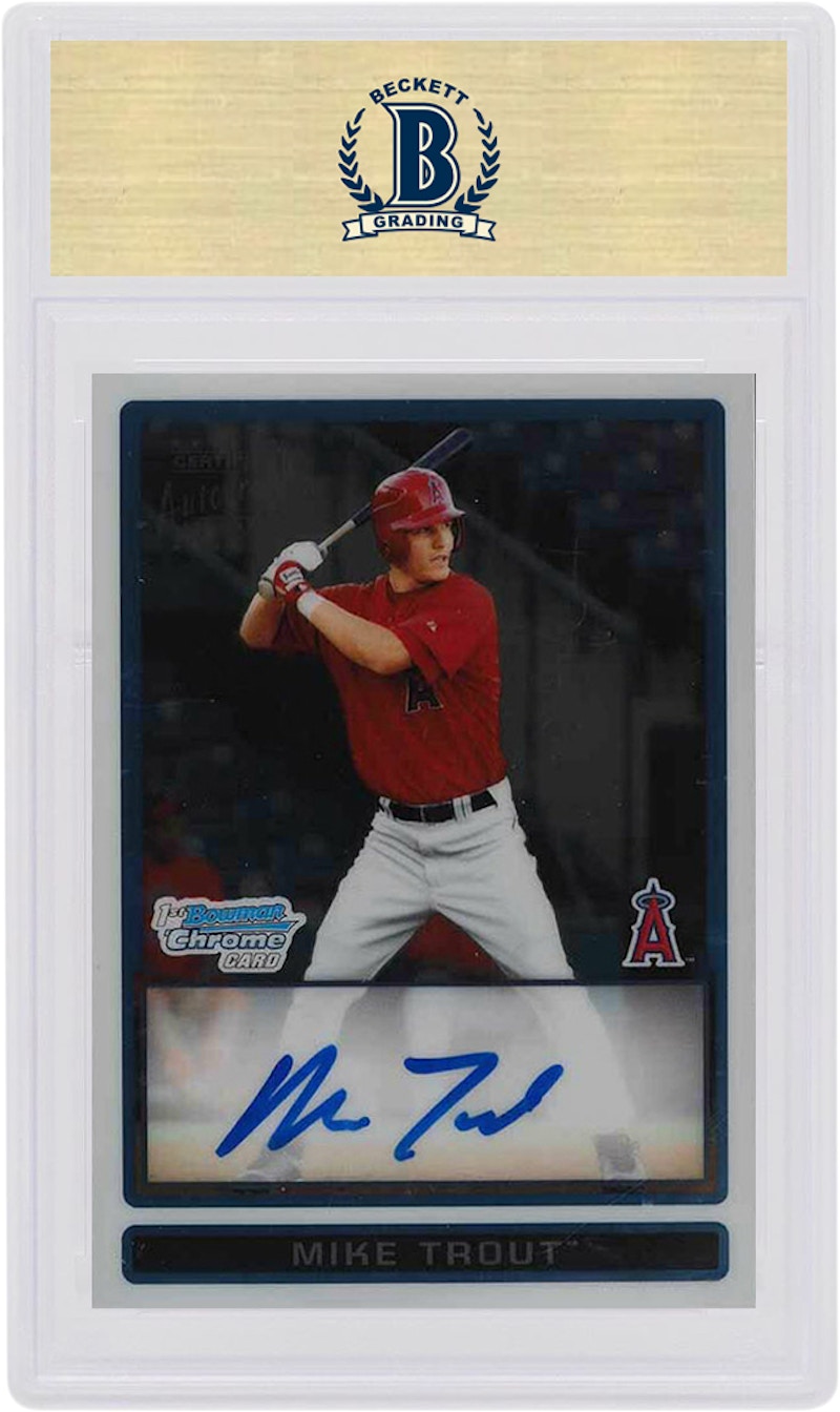 Mike Trout 2009 Bowman Draft Chrome Prospect Autograph #BDPP89 (PSA or ...