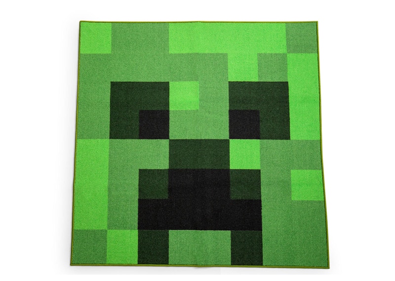 Minecraft Green Creeper Square Area Rug - GB