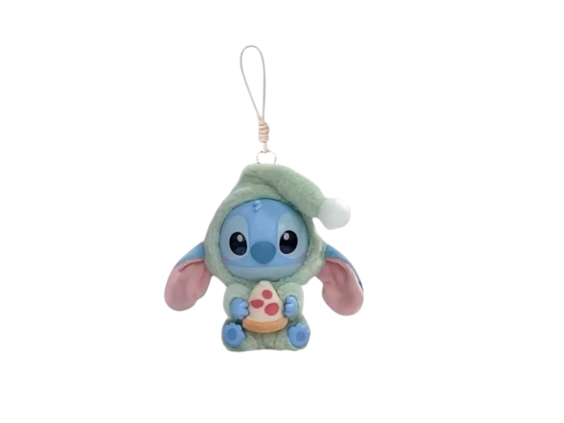 Miniso Top Toy Disney Stitch Eating Something Before Sleep Crispy Pizza ...