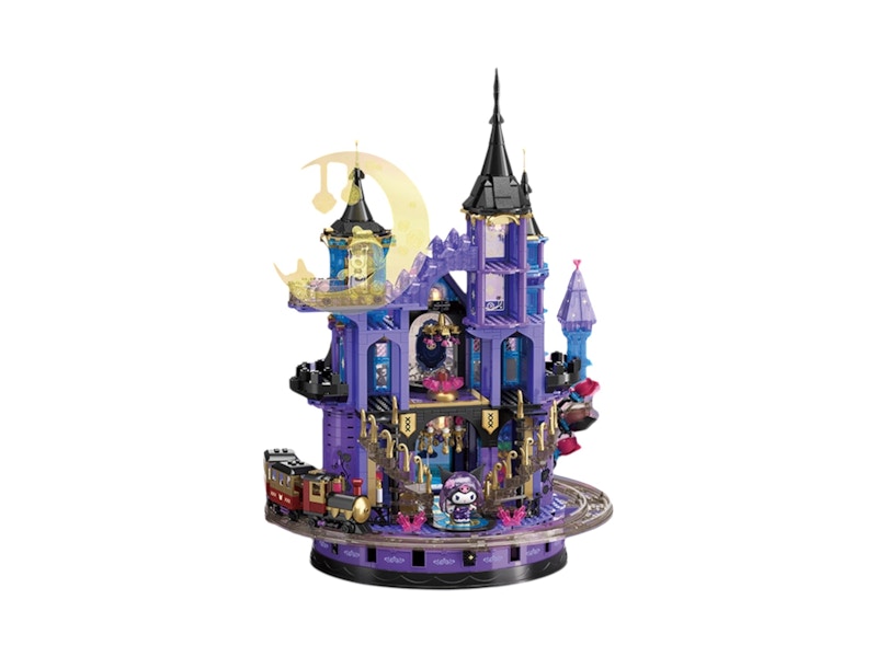 Miniso Top Toy Sanrio Kuromi Purple Crystal Castle Building Blocks ...