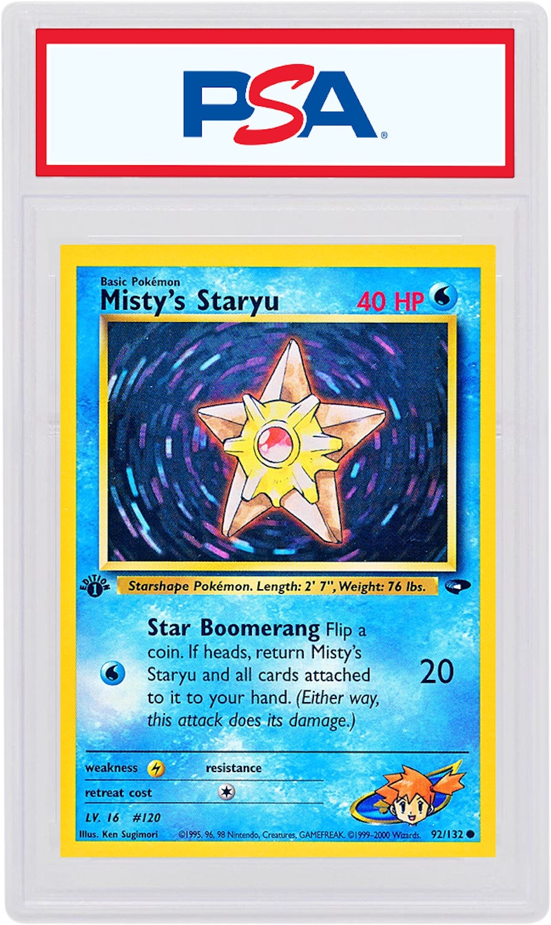 Misty's Staryu 2000 Pokemon TCG Gym Challenge 1st Edition #92/132 (PSA ...