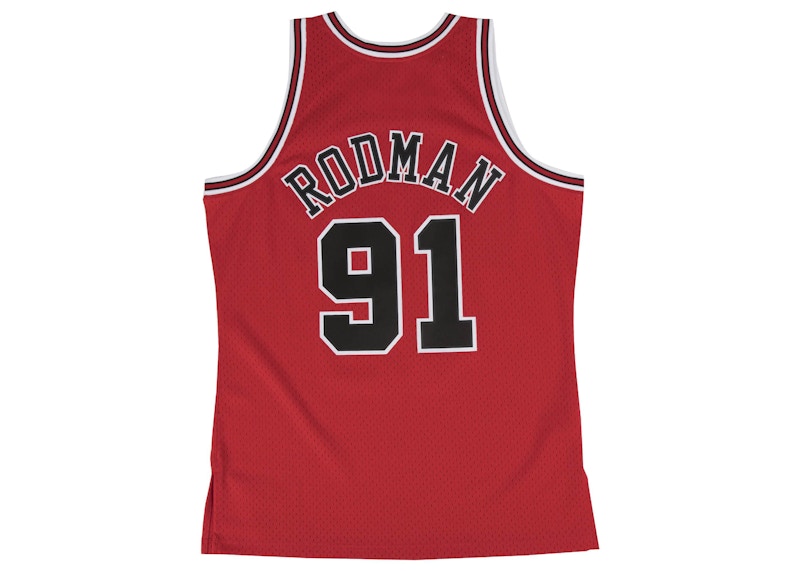 Mitchell & Ness Chicago Bulls Road 1997-98 Dennis Rodman Swingman ...