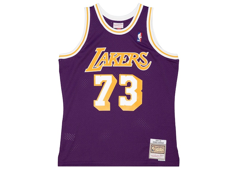 Mitchell & Ness Dennis Rodman Los Angeles Lakers Road 1998-99 Swingman ...