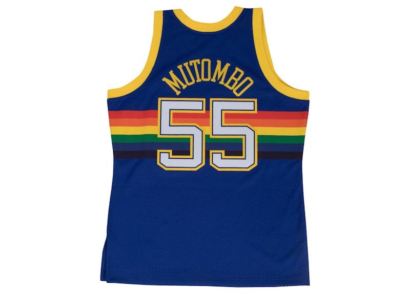 Mitchell & Ness Denver Nuggets Road 1991-92 Dikembe Mutombo Swingman ...