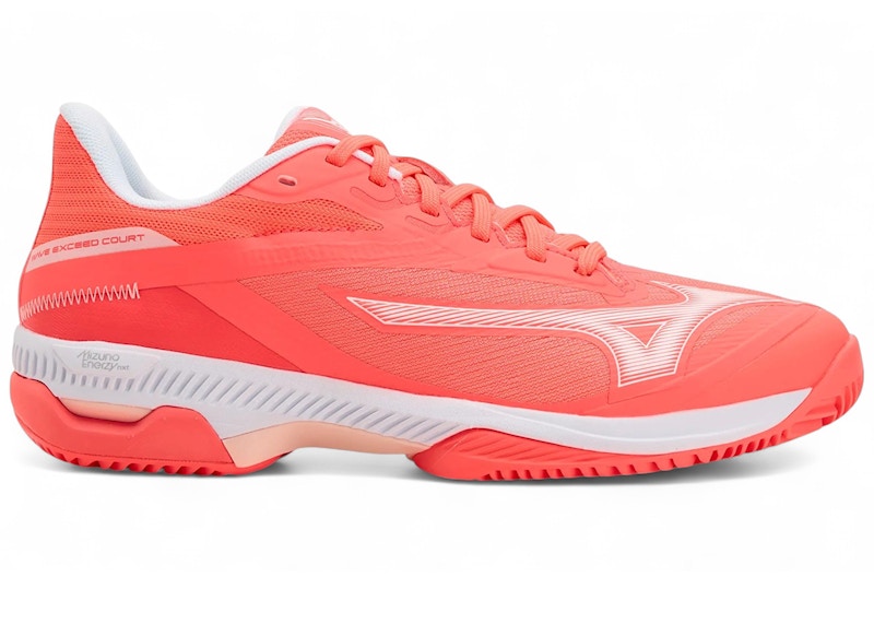 Mizuno Wave Exceed Court CC Calypso Coral White Barely Pink (Women's ...