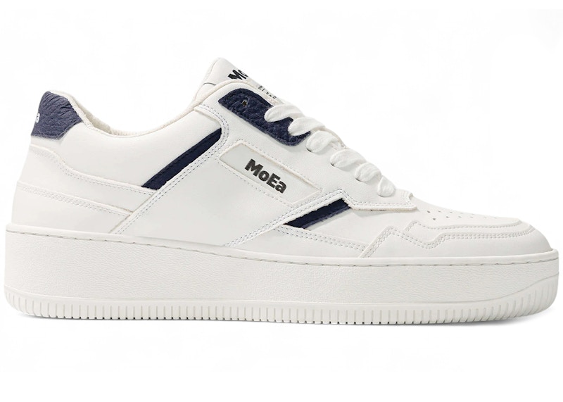 MoEa Gen 1 Mushroom White Navy 남성 - 스니커즈 - KR