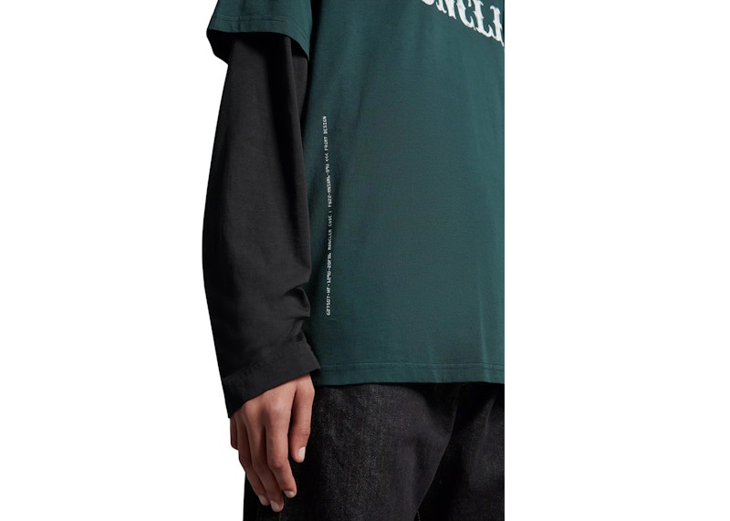 Moncler Hiroshi Fujiwara x Fragment Logo T-Shirt Dark Green - FW22 - US