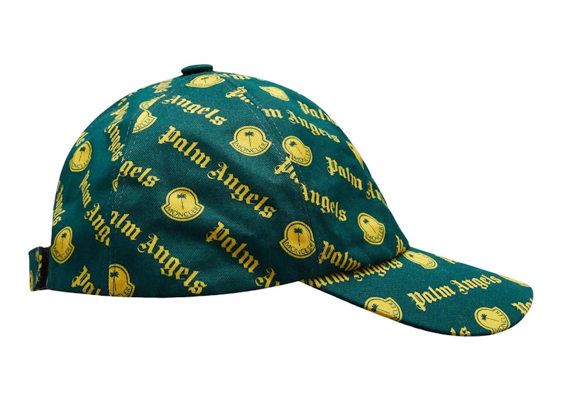Moncler x Palm Angels Logo Print Baseball Cap Yellow/Green - FW22 - US