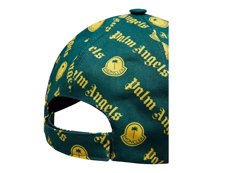 Moncler x Palm Angels Logo Print Baseball Cap Yellow/Green - FW22 - US