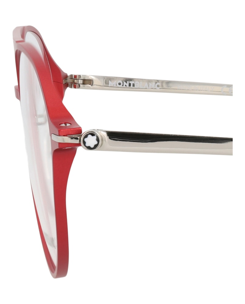 Montblanc Aviator-Frame Alluminium Optical Frames Red Silver ...