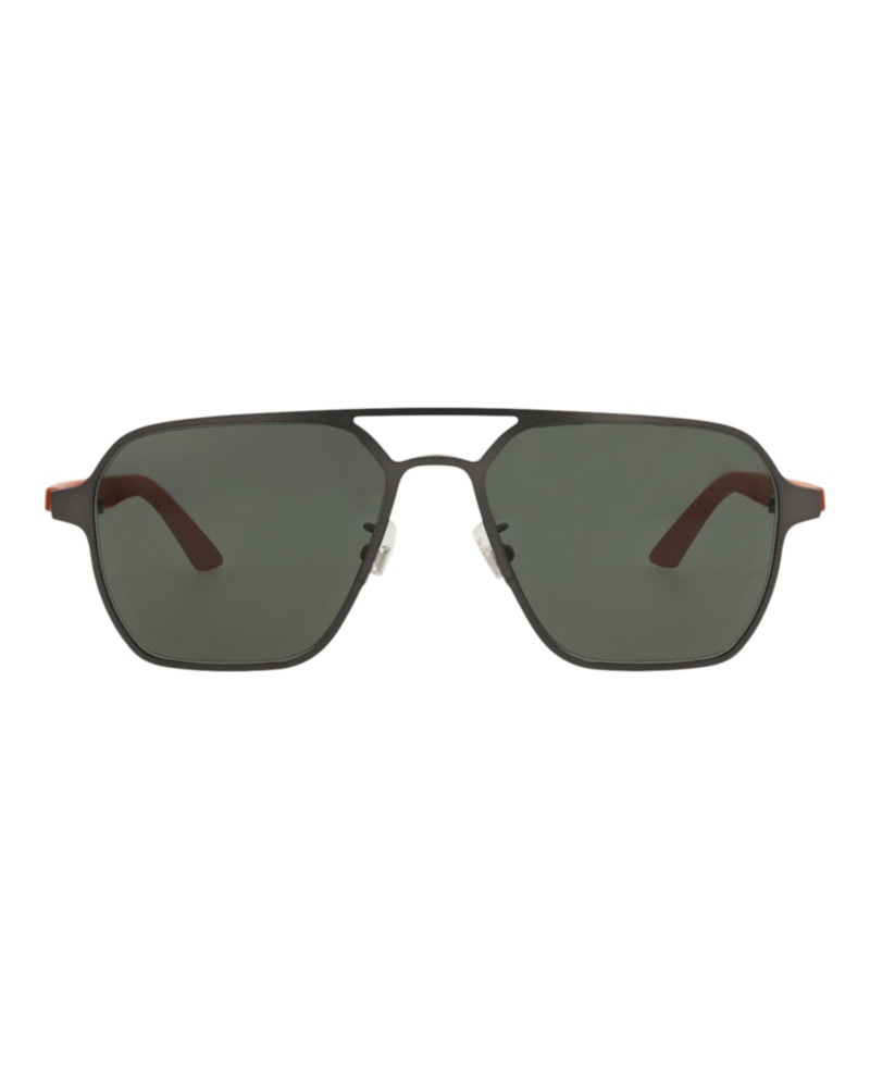 Montblanc Aviator-Frame Metal Sunglasses Ruthenium Orange Grey (MB0360S ...