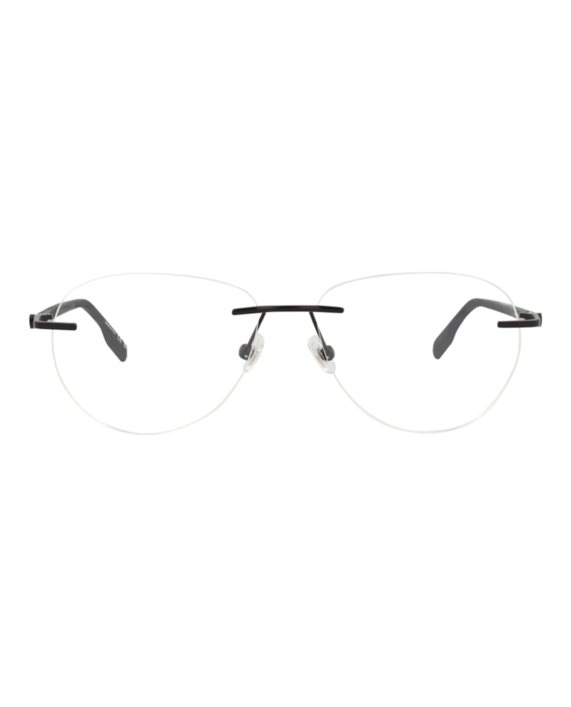 Montblanc Round-Frame Metal Optical Frames Black Black Transparent ...
