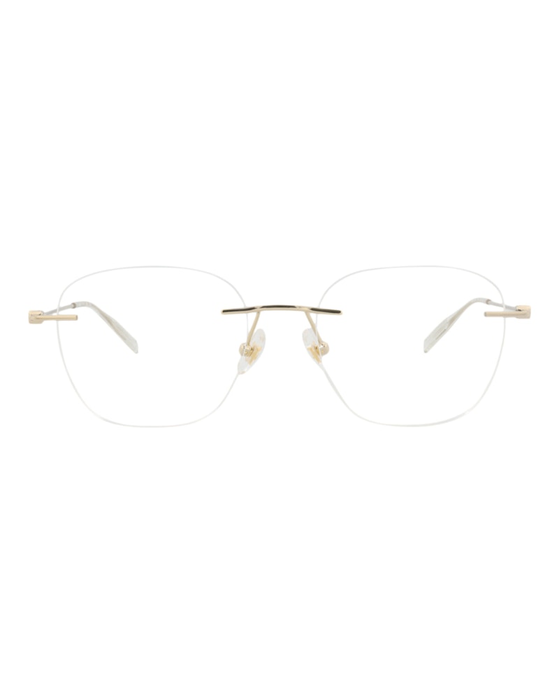 Montblanc Round-Frame Metal Optical Frames Gold Gold Transparent ...