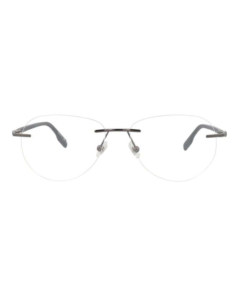 Montblanc Round-Frame Metal Optical Frames Ruthenium Grey Transparent ...
