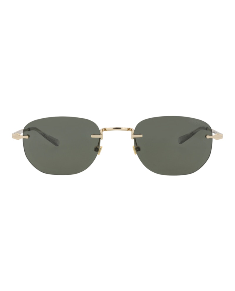Montblanc Round-Frame Metal Sunglasses Gold Gold Grey (MB0303S-30014589 ...