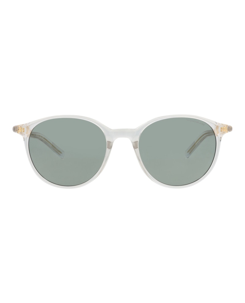 Montblanc Round-Frame Recycled Injection Sunglasses Crystal Crystal ...