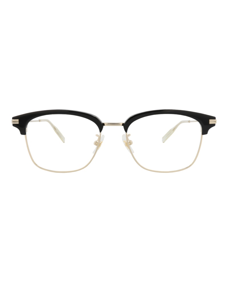 Montblanc Square-Frame Acetate Optical Frames Black Gold Transparent ...