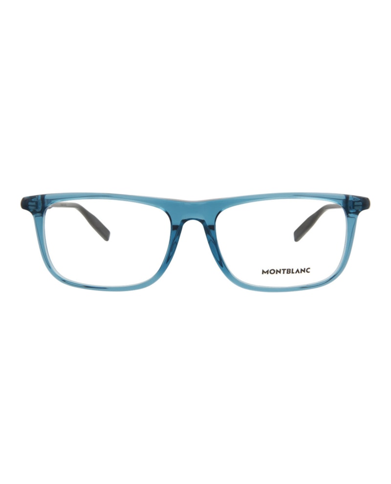Montblanc Square-Frame Acetate Optical Frames Blue Black Transparent ...