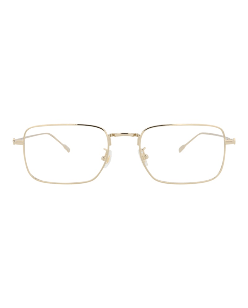 Montblanc Square-Frame Metal Optical Frames Gold Gold Transparent ...