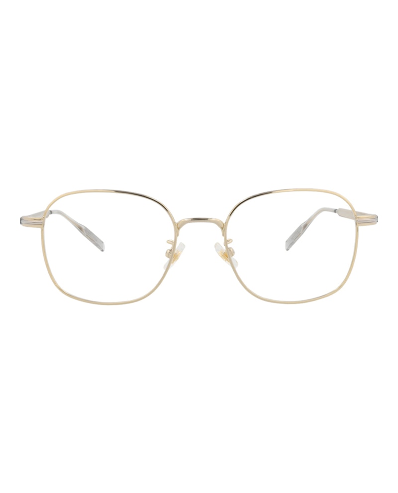 Montblanc Square-Frame Metal Optical Frames Gold Gold Transparent ...