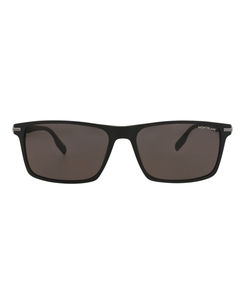 Montblanc Square-Frame Recycled Acetate Sunglasses Black Black Grey ...