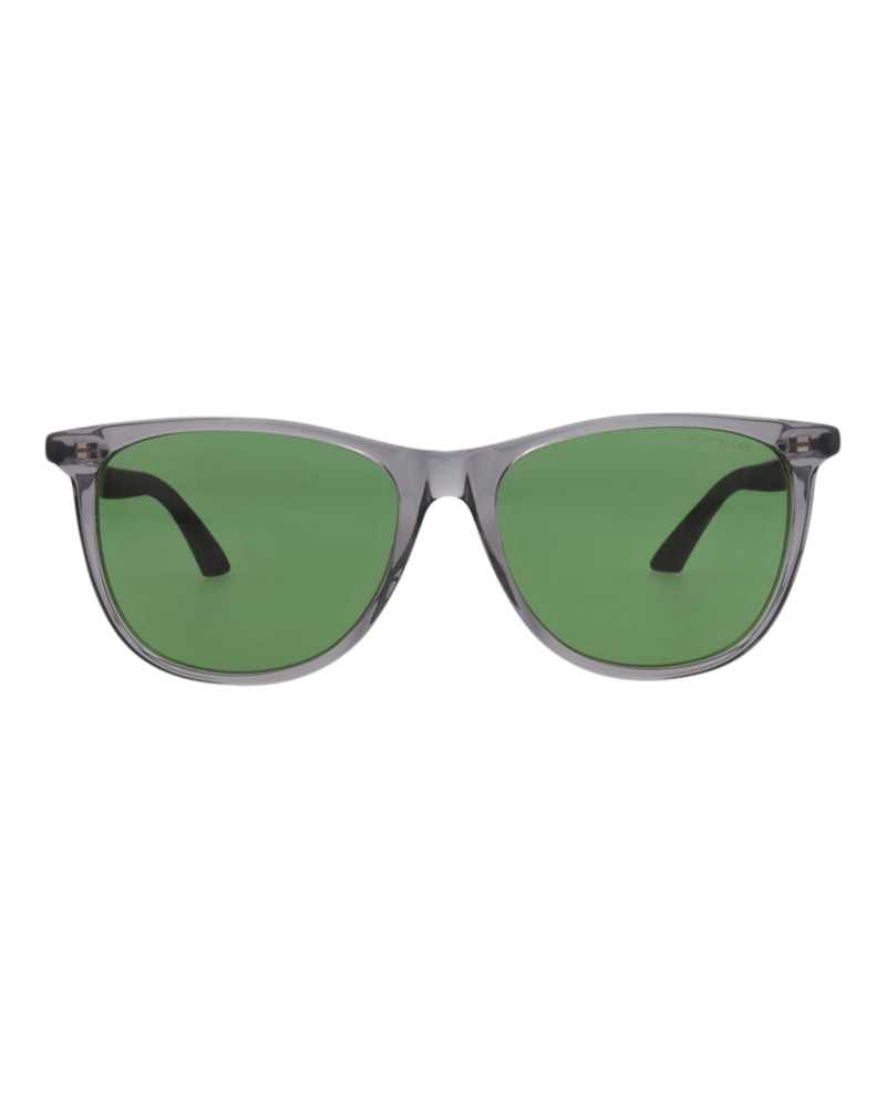 Montblanc Square-Frame Recycled Acetate Sunglasses Grey Black Green ...