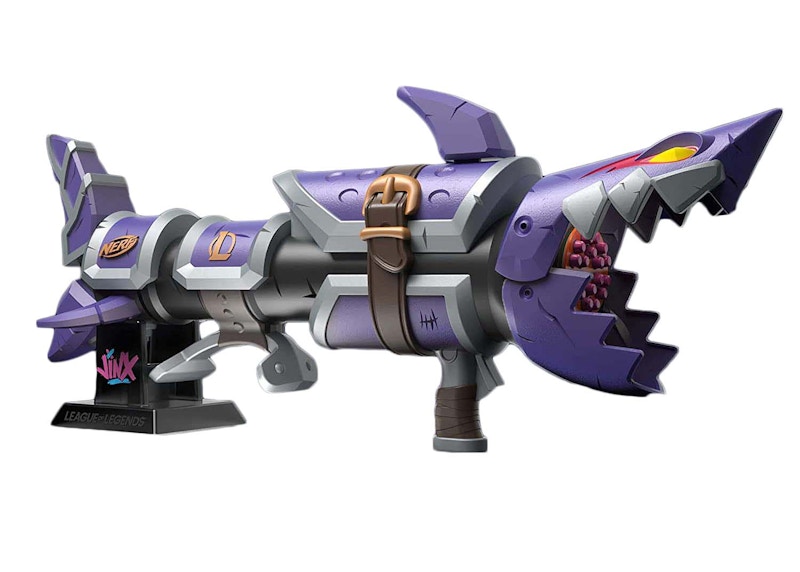 NERF Lmtd League of Legends Jinx Fishbones Dart Drum Dart Blaster - US