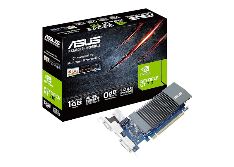 NVIDIA ASUS GeForce GT 710 1GB VGA DVI Graphics Card GT710-SL-1GD5-BRK - US