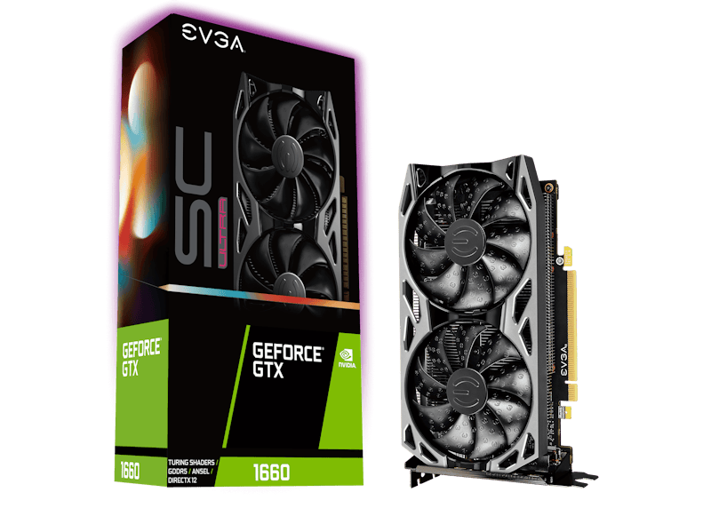 NVIDIA EVGA GeForce GTX 1660 SC UTLRA GAMING 6G Graphics Card 06G-P4 ...