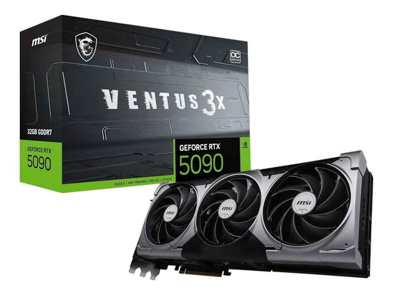 NVIDIA MSI GeForce RTC 5090 VENTUS 3x OC 32G V530-060R - US NVIDIA MSI GeForce RTC 5090 VENTUS 3x OC 32G V530-060R - US